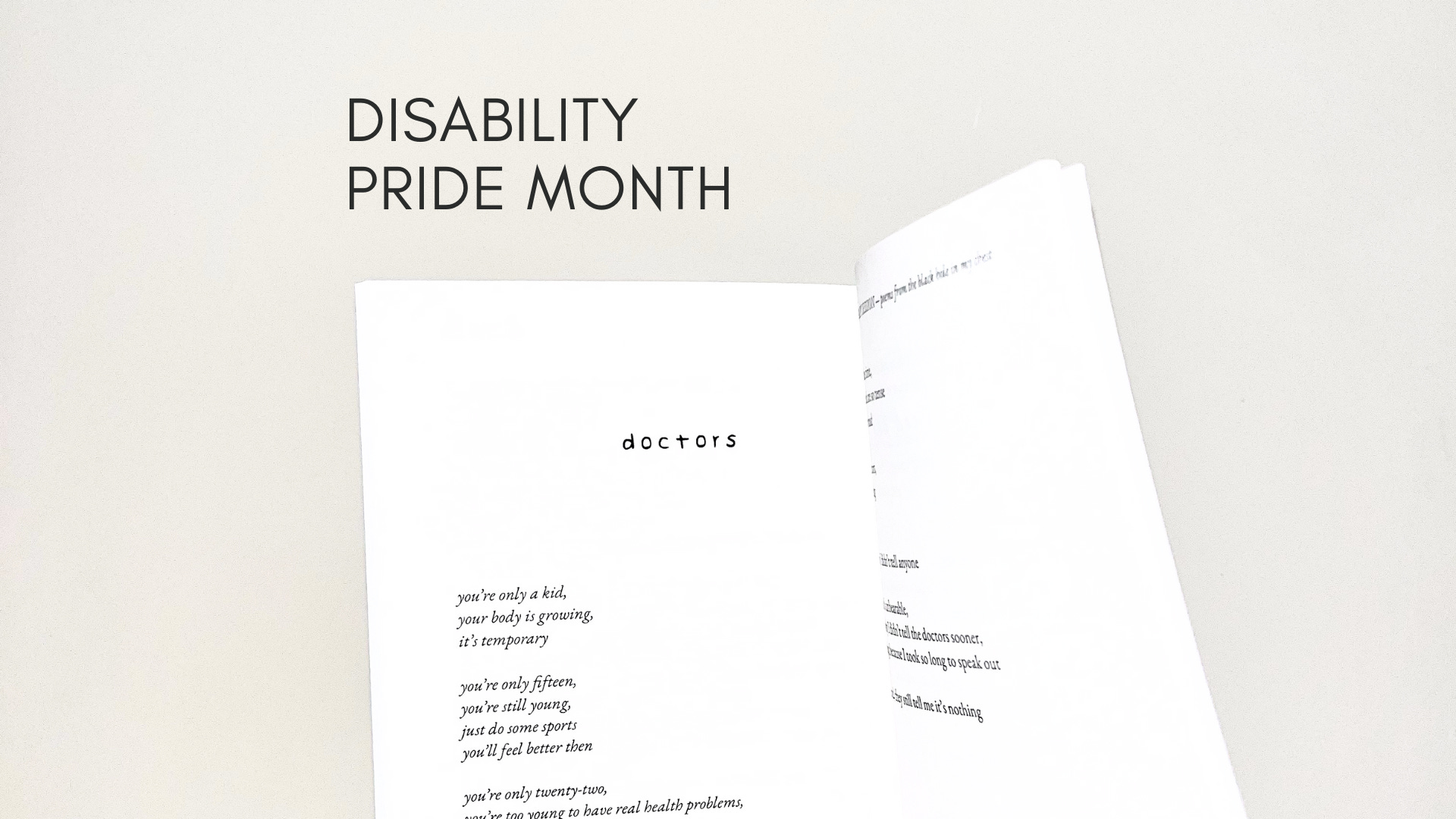 "doctors" - disability pride month - by M.D. Robins