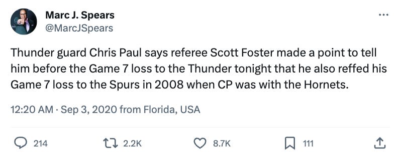 The definitive history of Chris Paul vs. Scott Foster