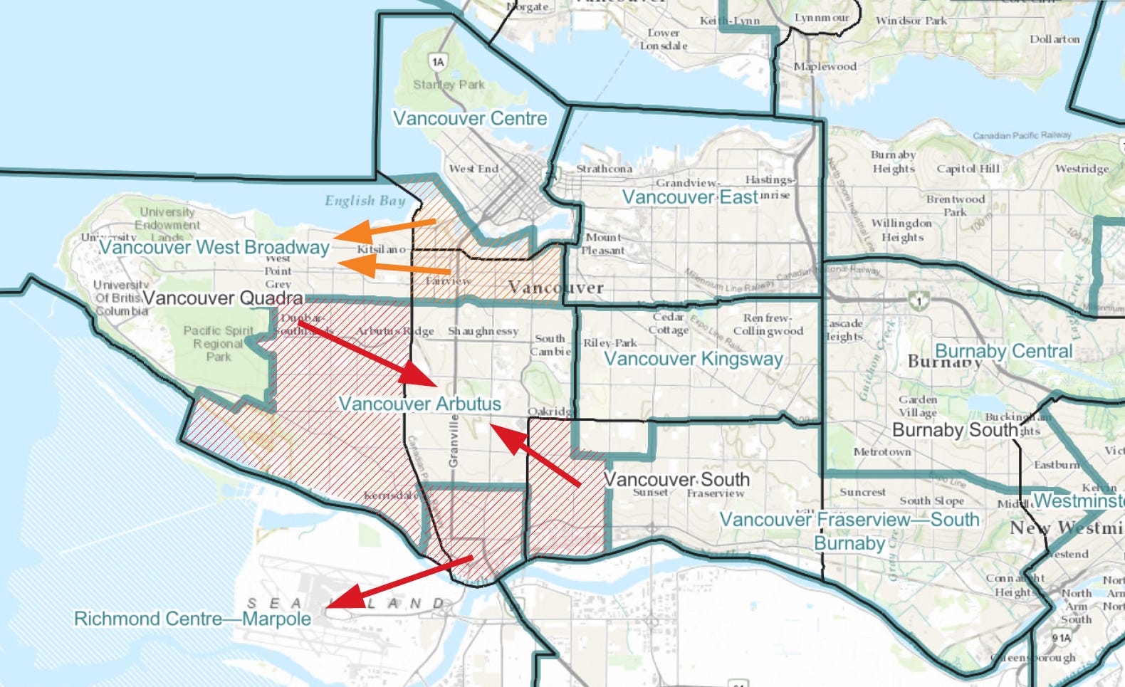 Conservatives, Liberals come out ahead on new B.C. map