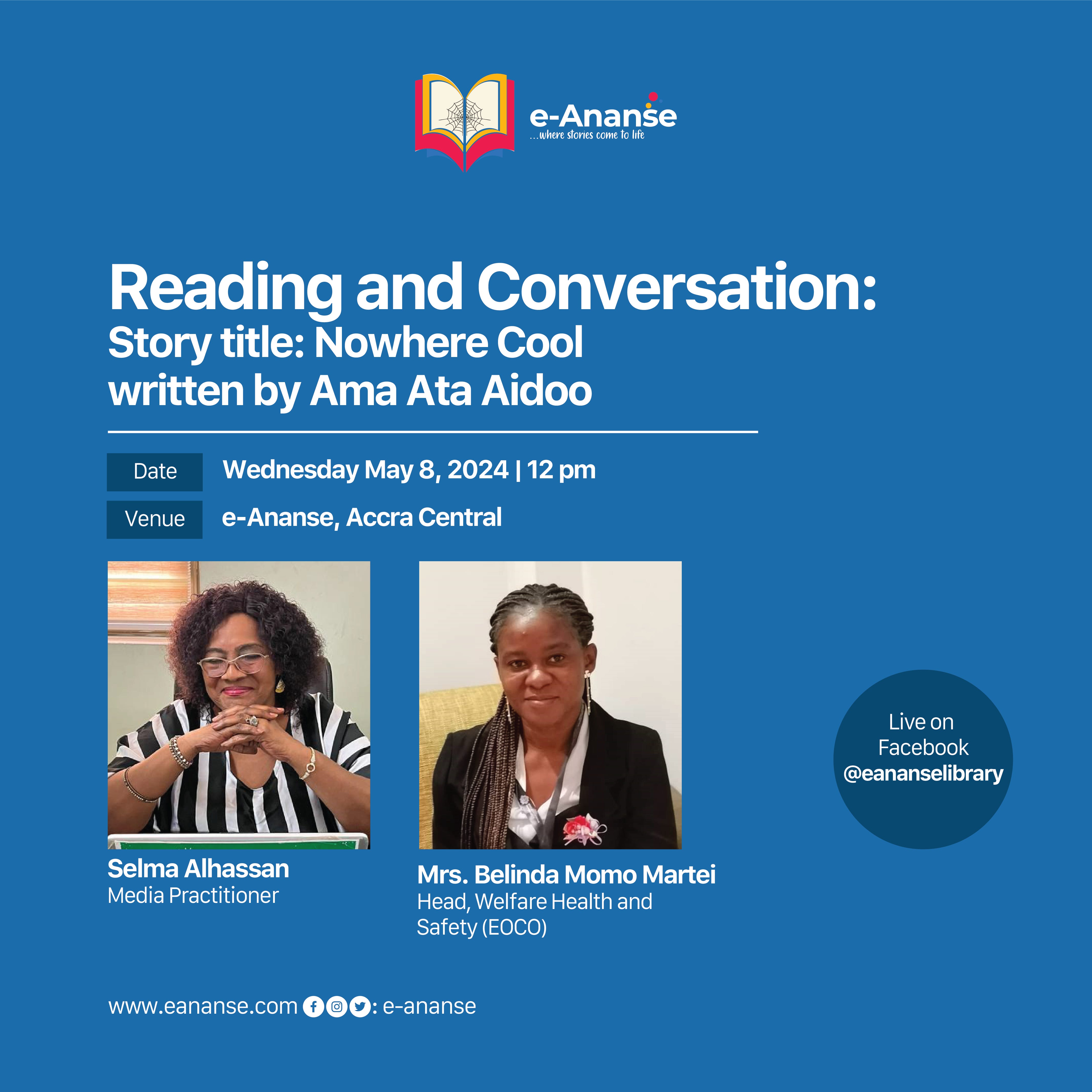 Reading and Conversation: Nowhere Cool. - e-Ananse Library