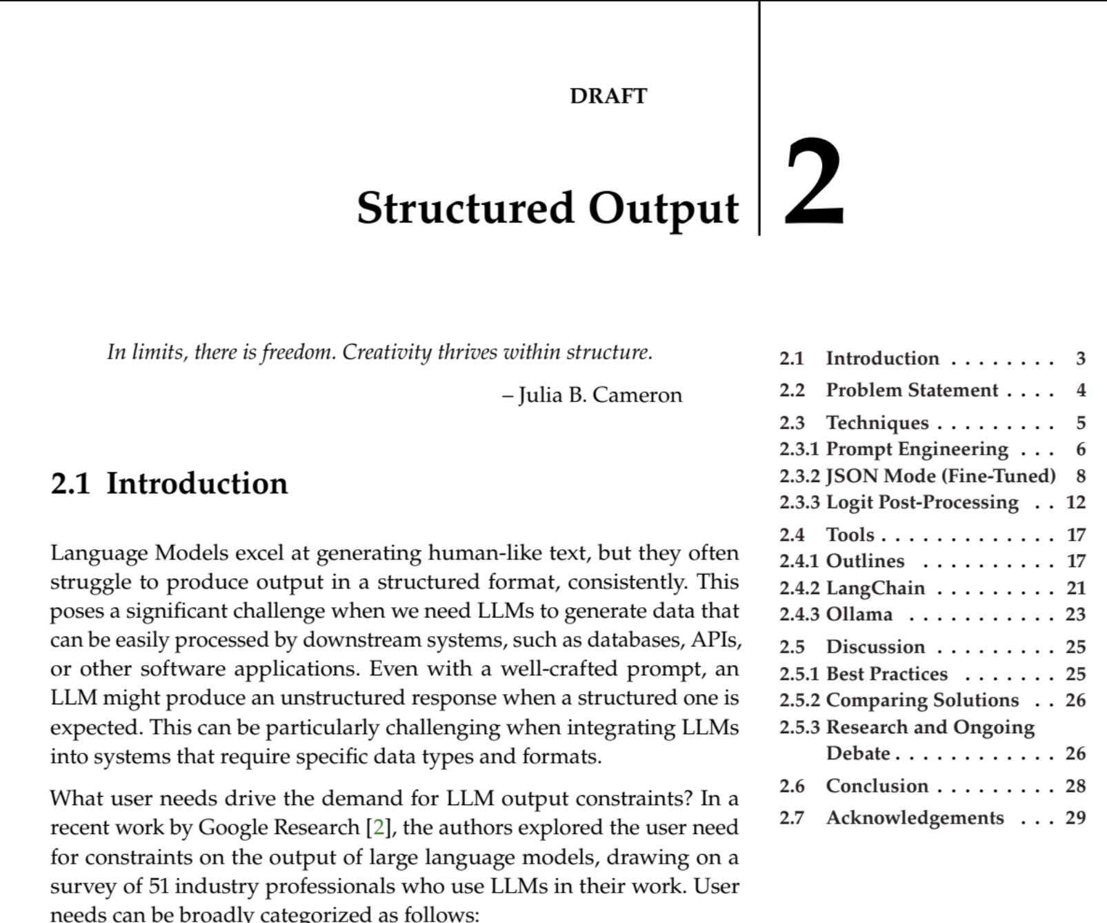 Taming LLMs - Chapter 2: Structured Output - Taming LLMs Taming LLMs - Chapter 2: Structured Output - Taming LLMs