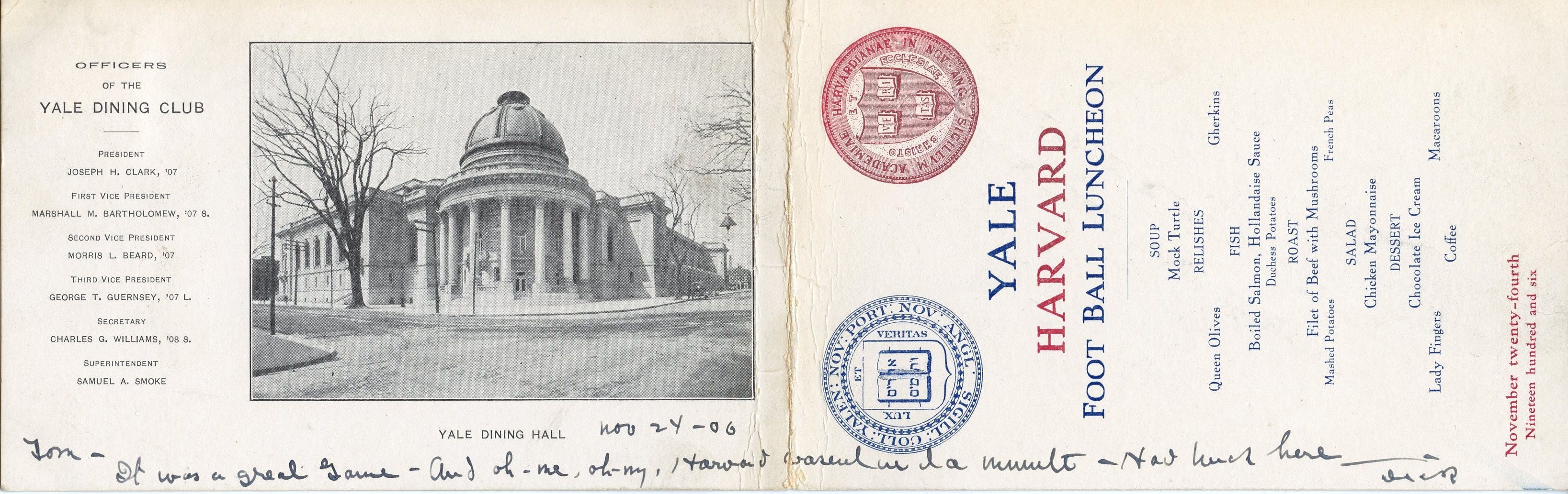 Today's Tidbit... Old and New Football: Harvard-Yale of 1906