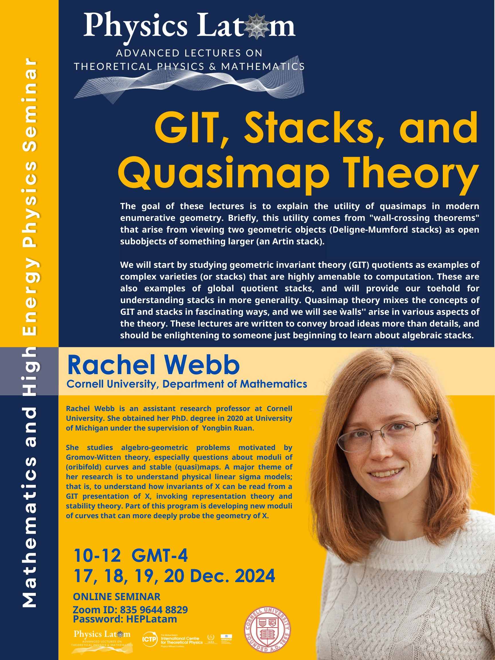 Physics Latam Seminar Weekly Schedule (Dec. 17 - Dec. 20)