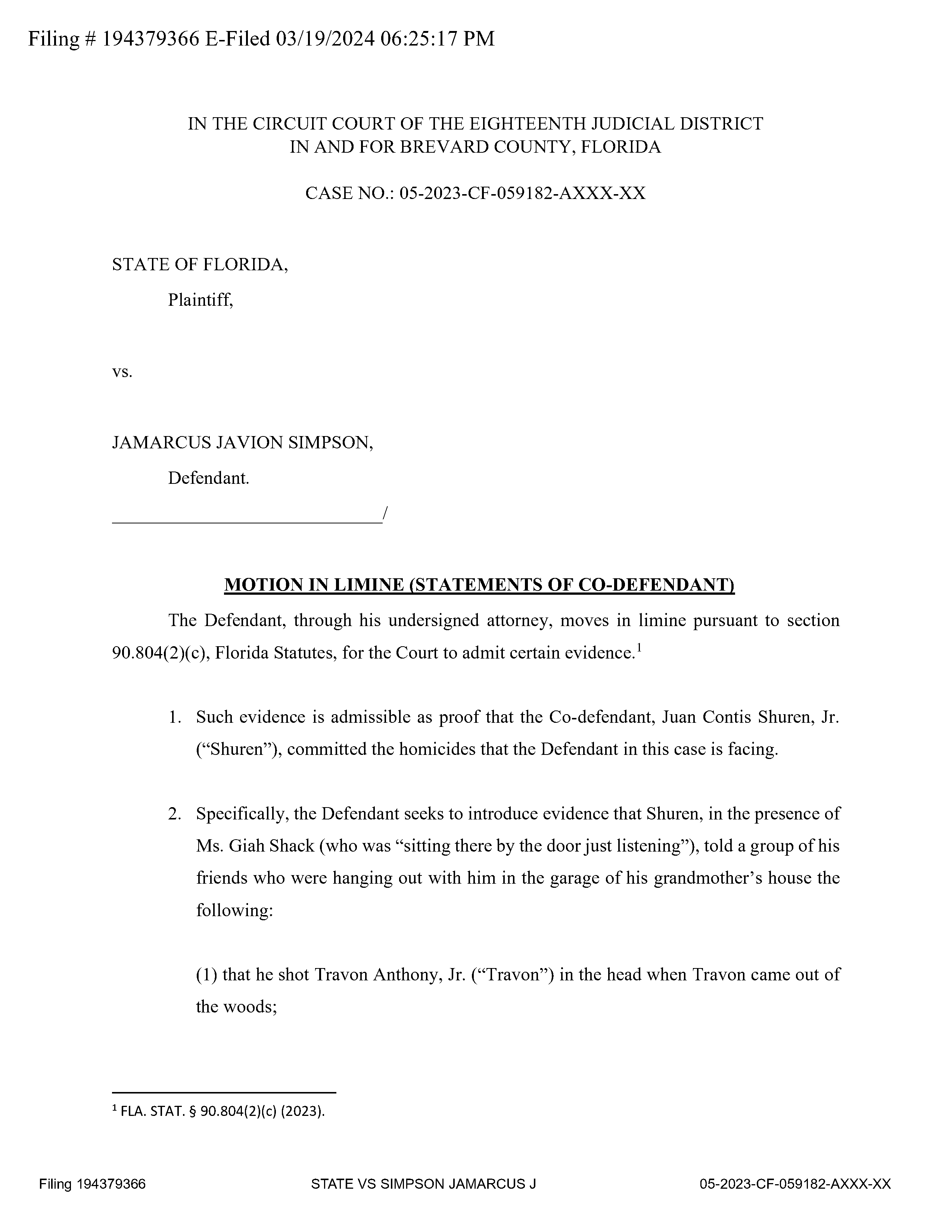 Jamarcus Simpson Pleads No Contest in Palm Bay Christmas Day Double ...