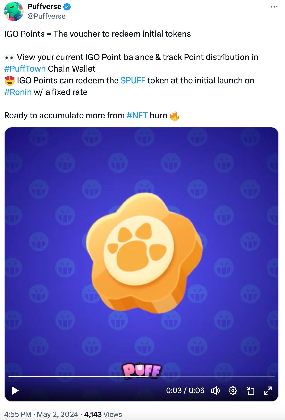 PuffGo is LIVE on Mavis Hub! - Ronin’s Newsletter