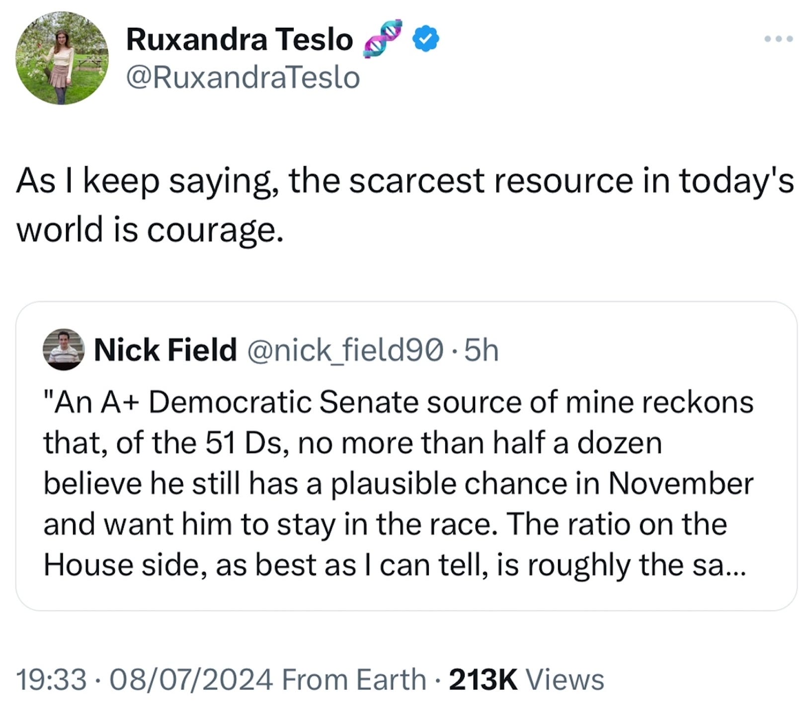 Intellectual courage as the scarcest resource