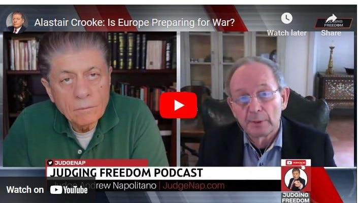 Alastair Crooke: Is Europe Preparing for War?