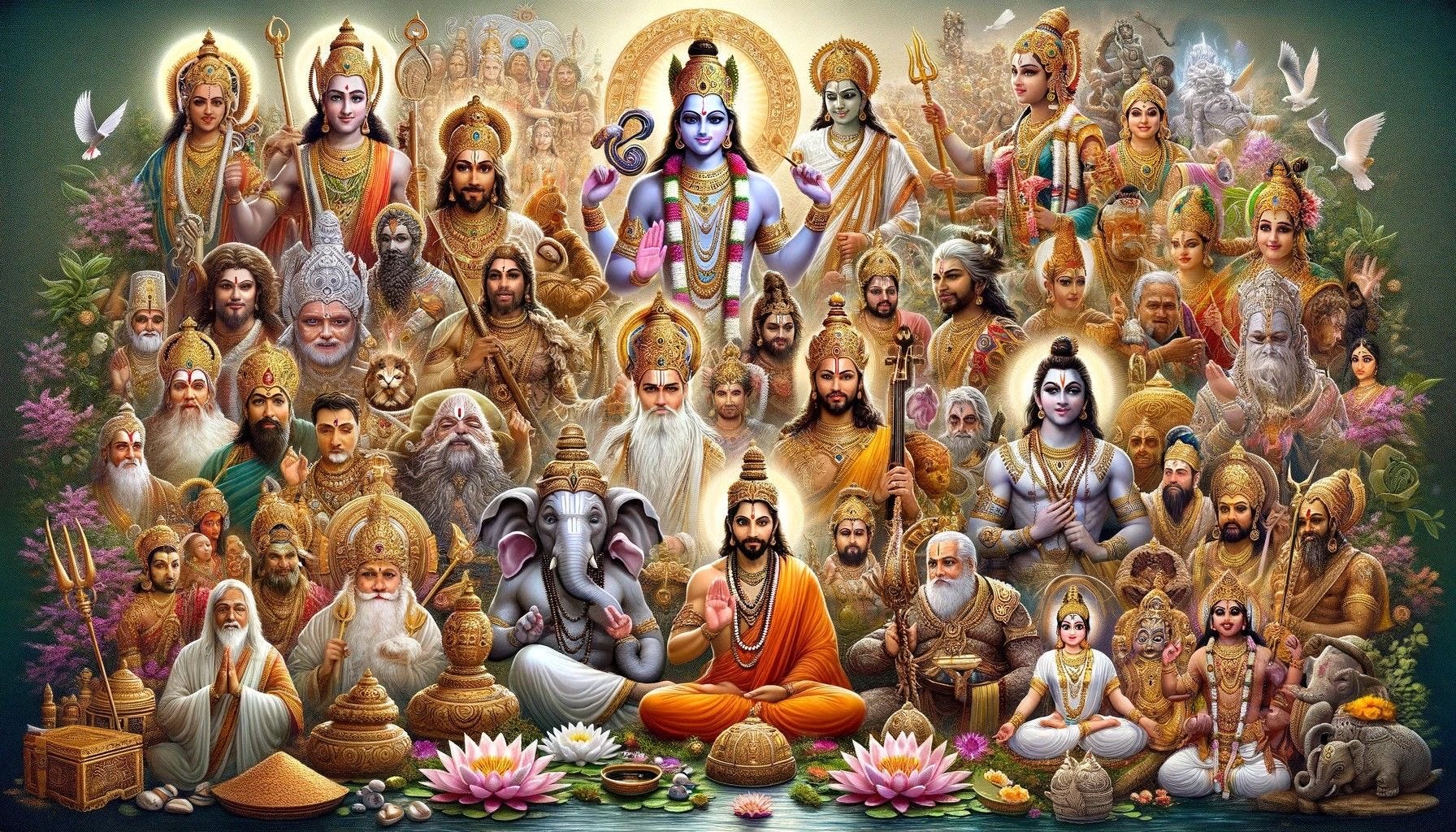 Network of Divine Embodiments - Adhiga Prasangi