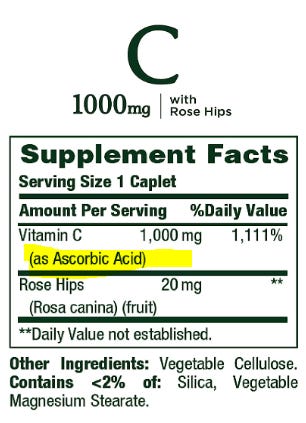 Vitamin C is GMO Corn Syrup, Mold, Chemicals, Bacteria, Bleach and More...