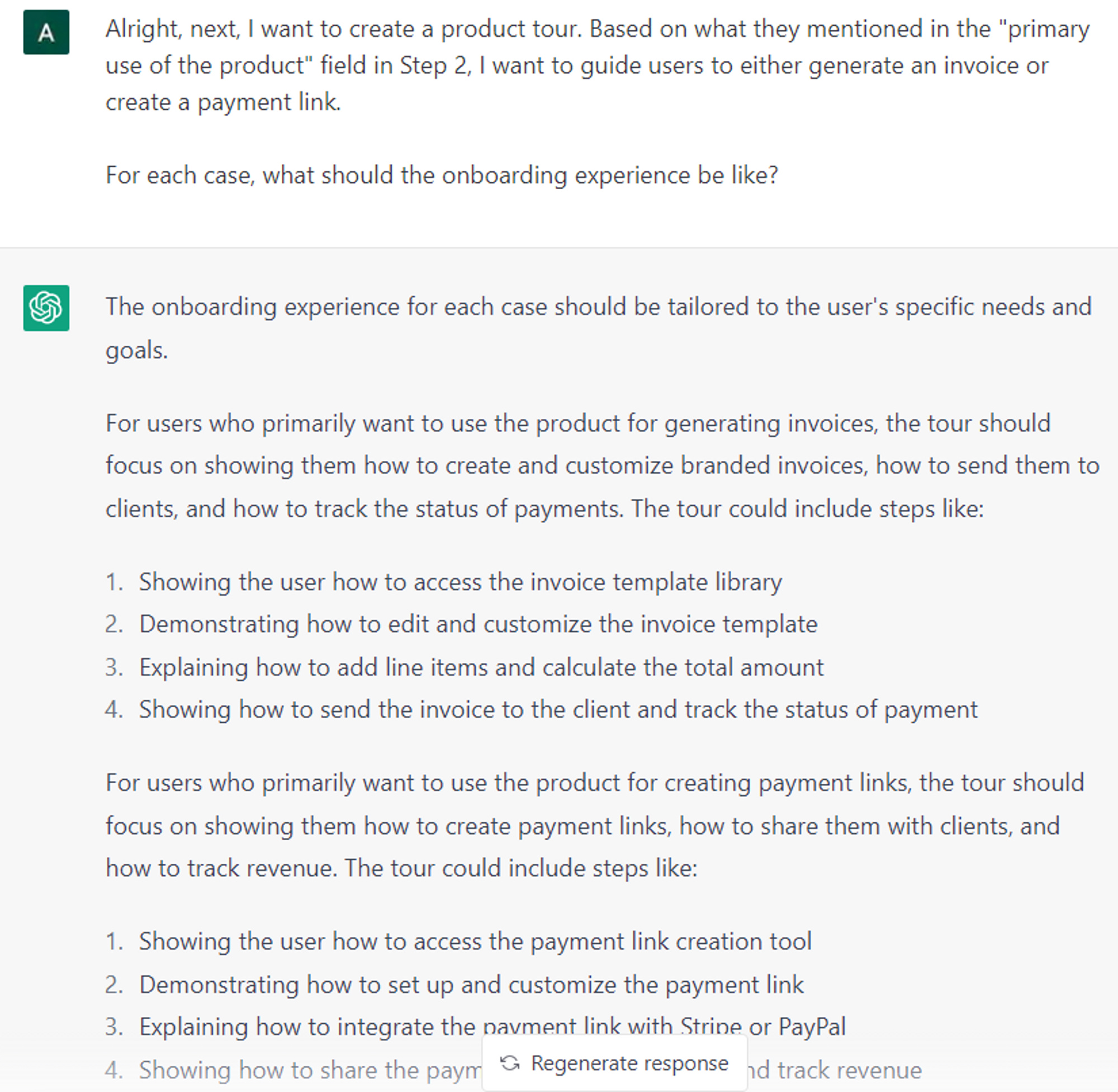 How ChatGPT helped me make a Product Onboarding Flow