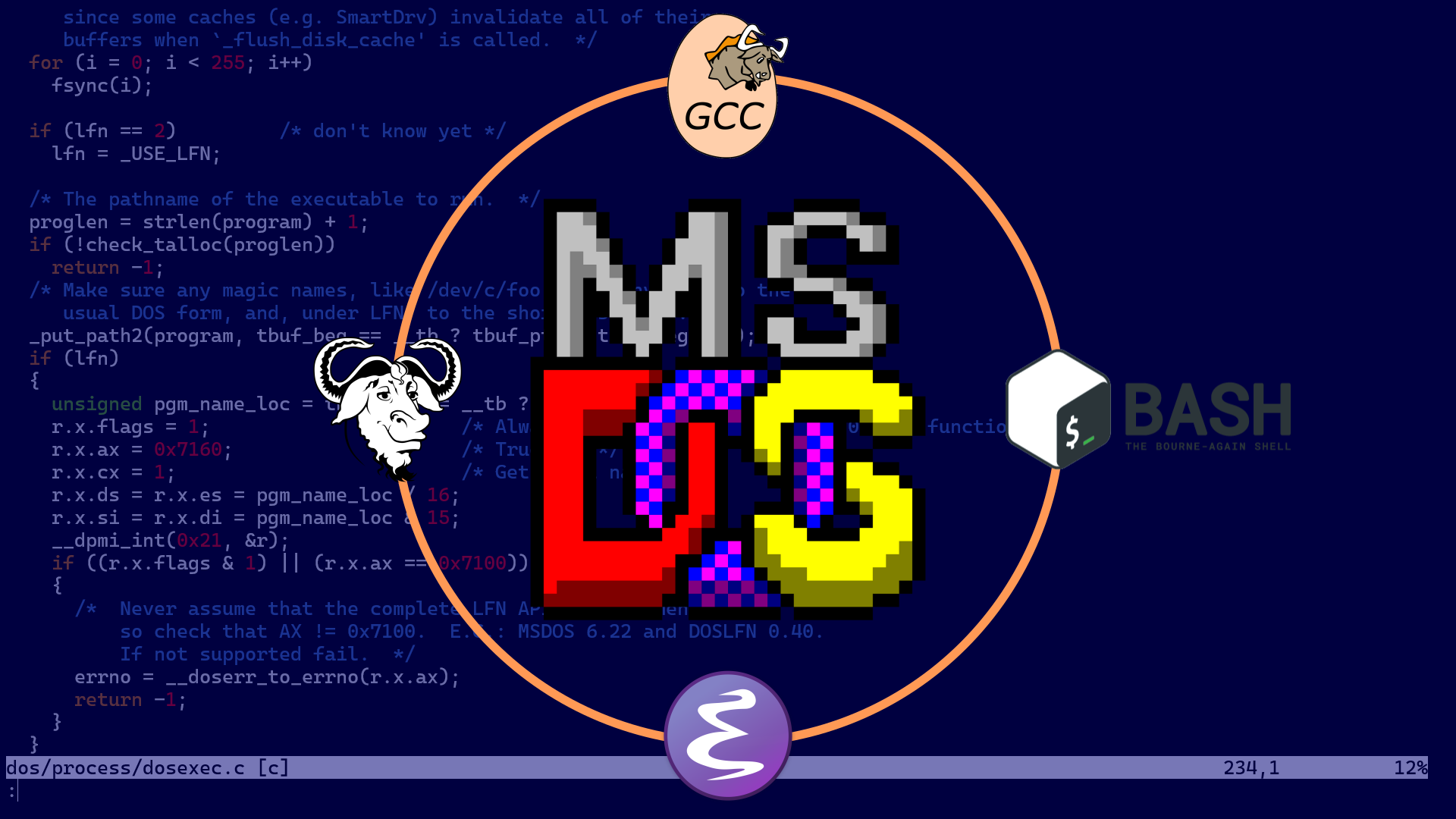 Running GNU on DOS with DJGPP - by Julio Merino