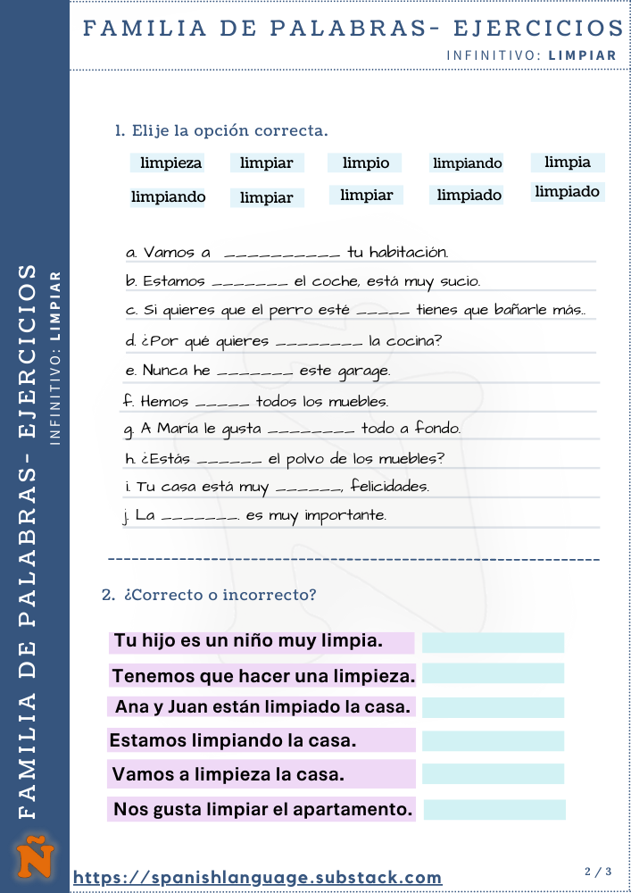 Familia de Palabras (Words Family) (006)