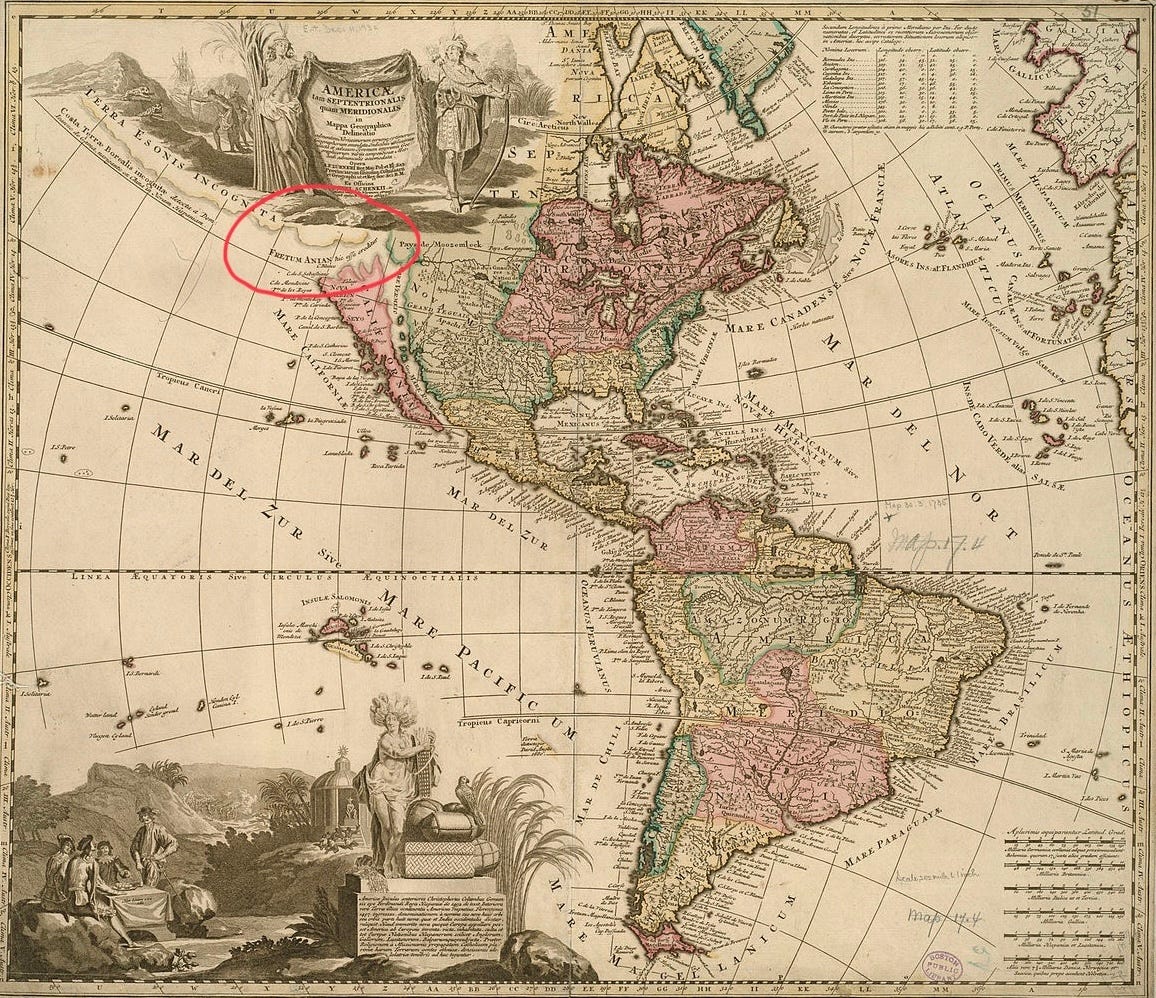 The Strait of Anián - by M. E. Rothwell - Cosmographia