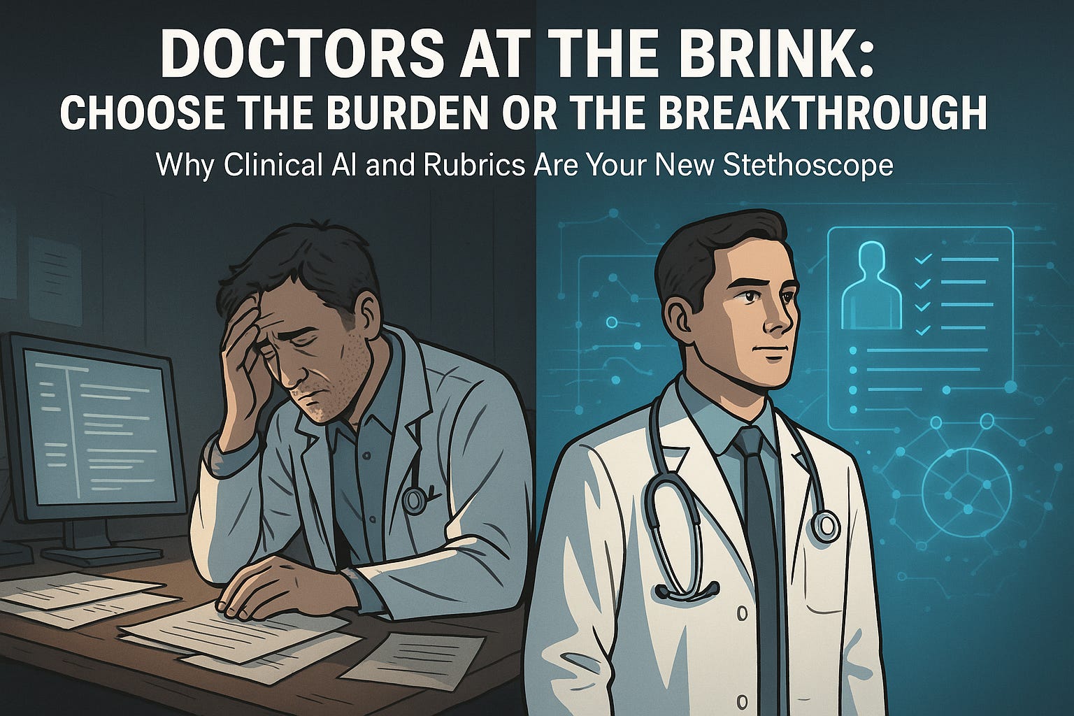 Doctors, Wake Up: It’s LLMs and Rubrics or Burnout and Obsolescence