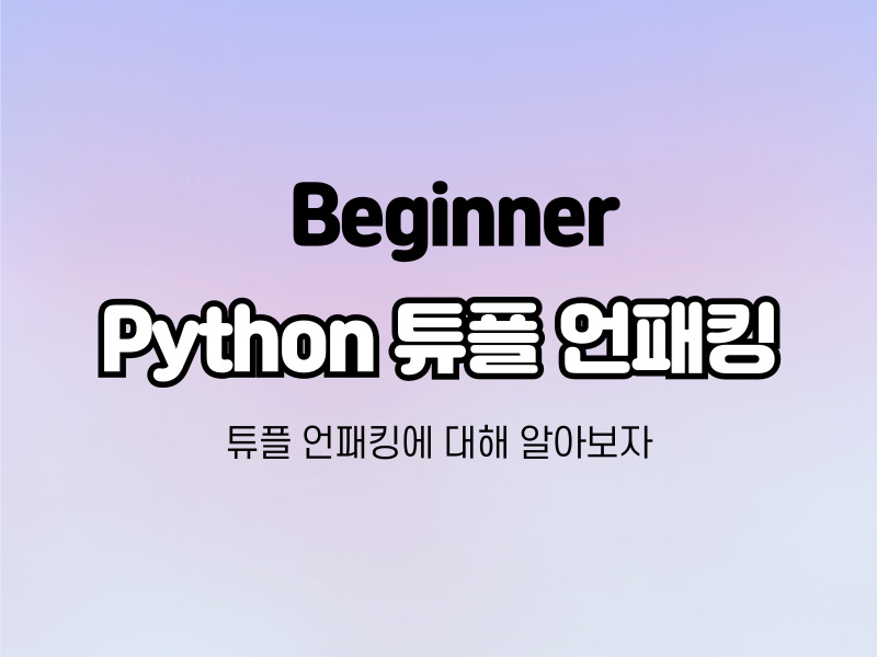 25. Python 튜플 언패킹 - by Gwonsoo Lee - Zero to Expert