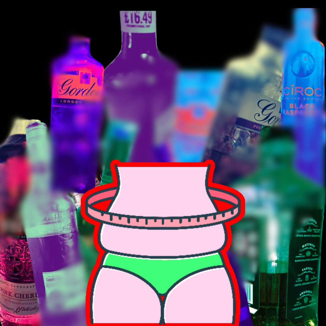 Alcohol and weight - by Tacita B - Sober Millennial