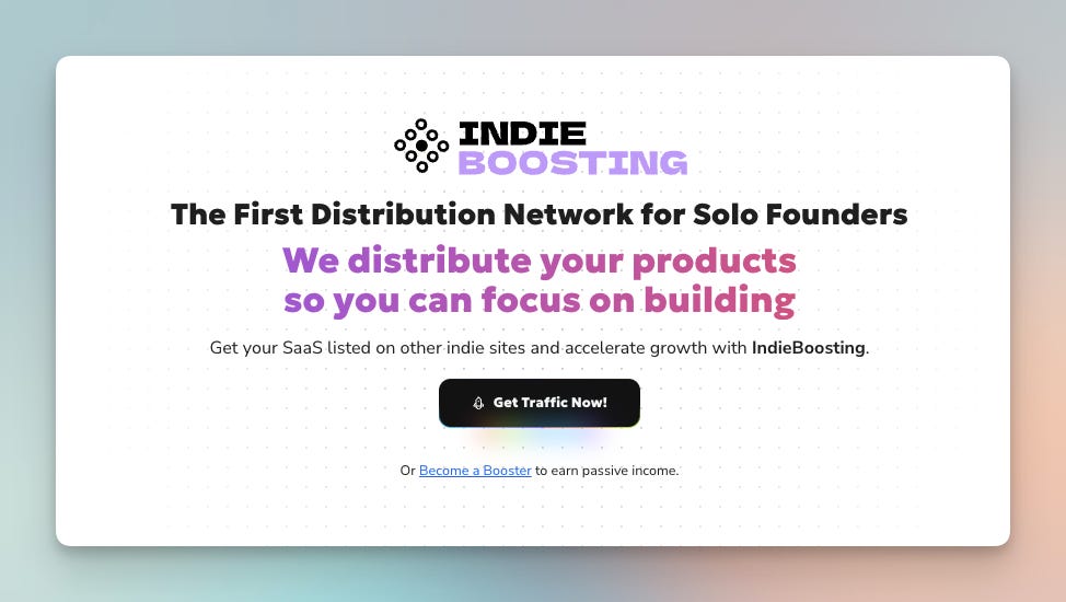 Introduce IndieBoosting.com - Goon’s Substack