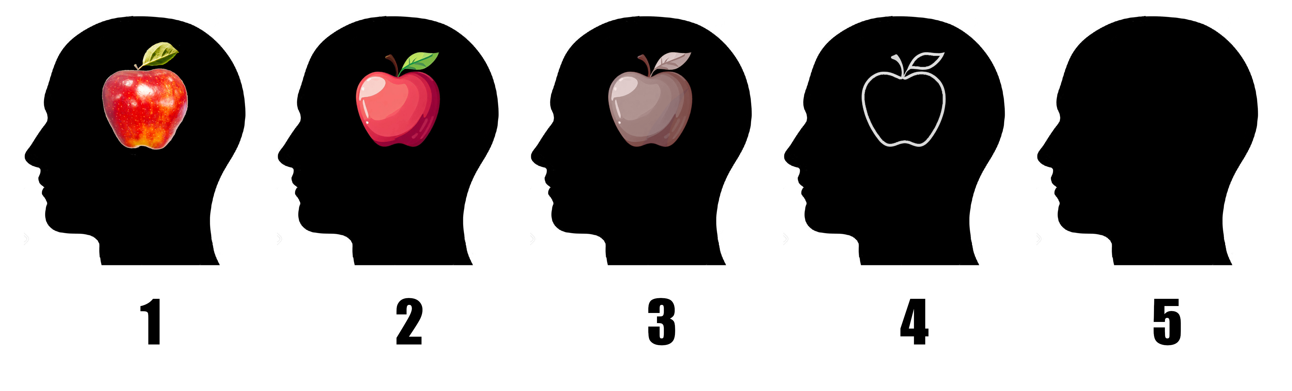 This simple apple test explains the spectrum of imagination