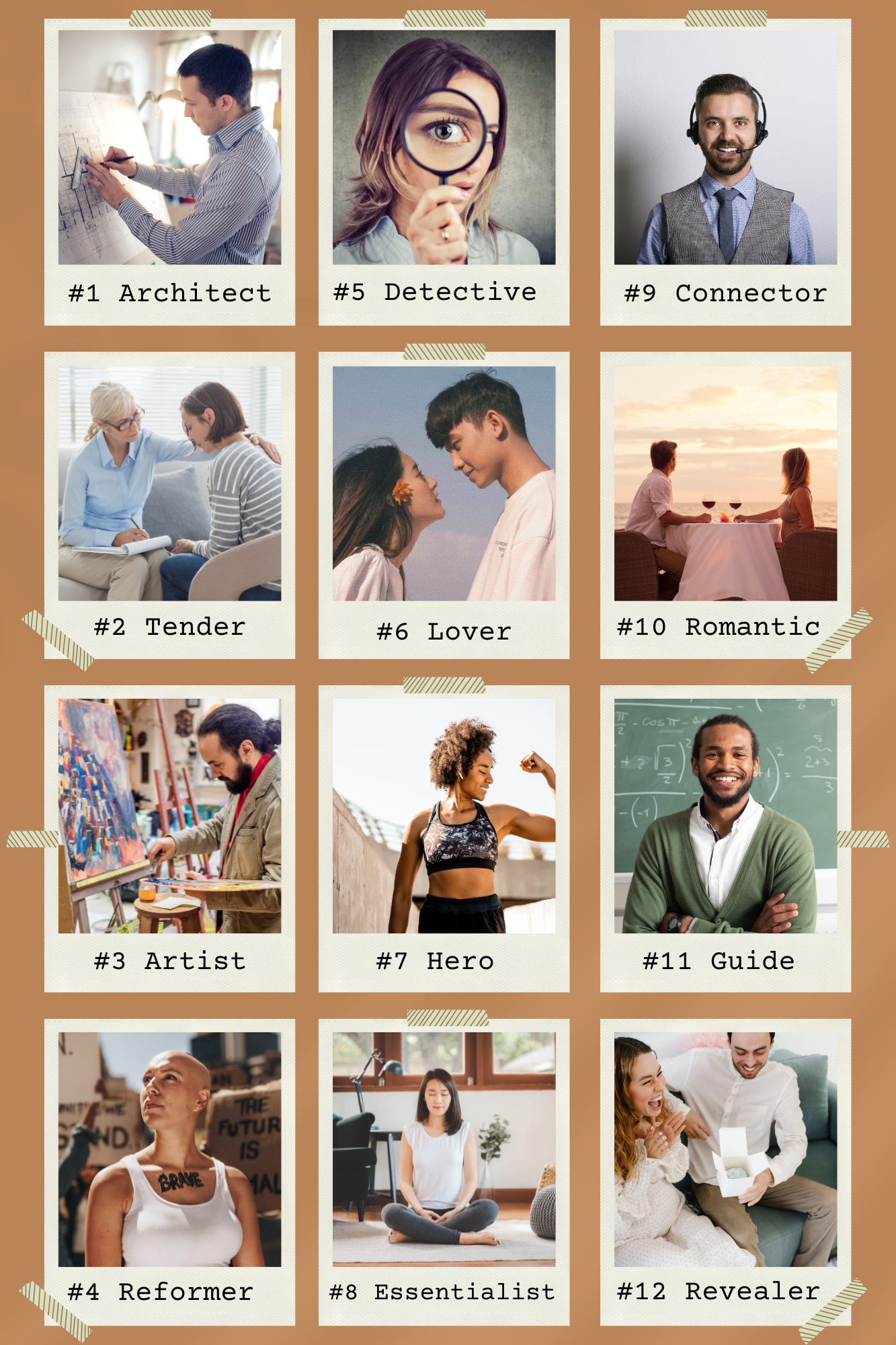 Twelve Storyteller "Types" - by David Sewell McCann