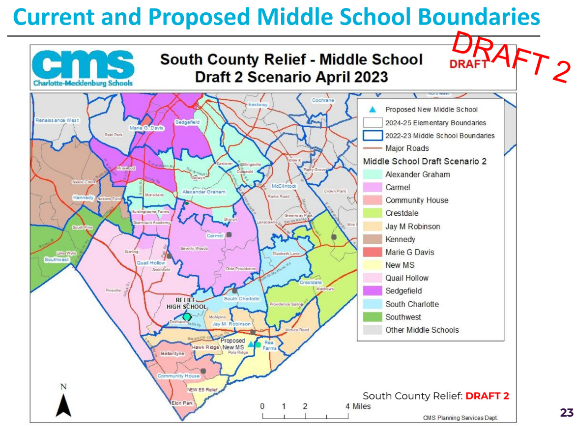 BREAKING: New CMS south Charlotte boundary draft maps released