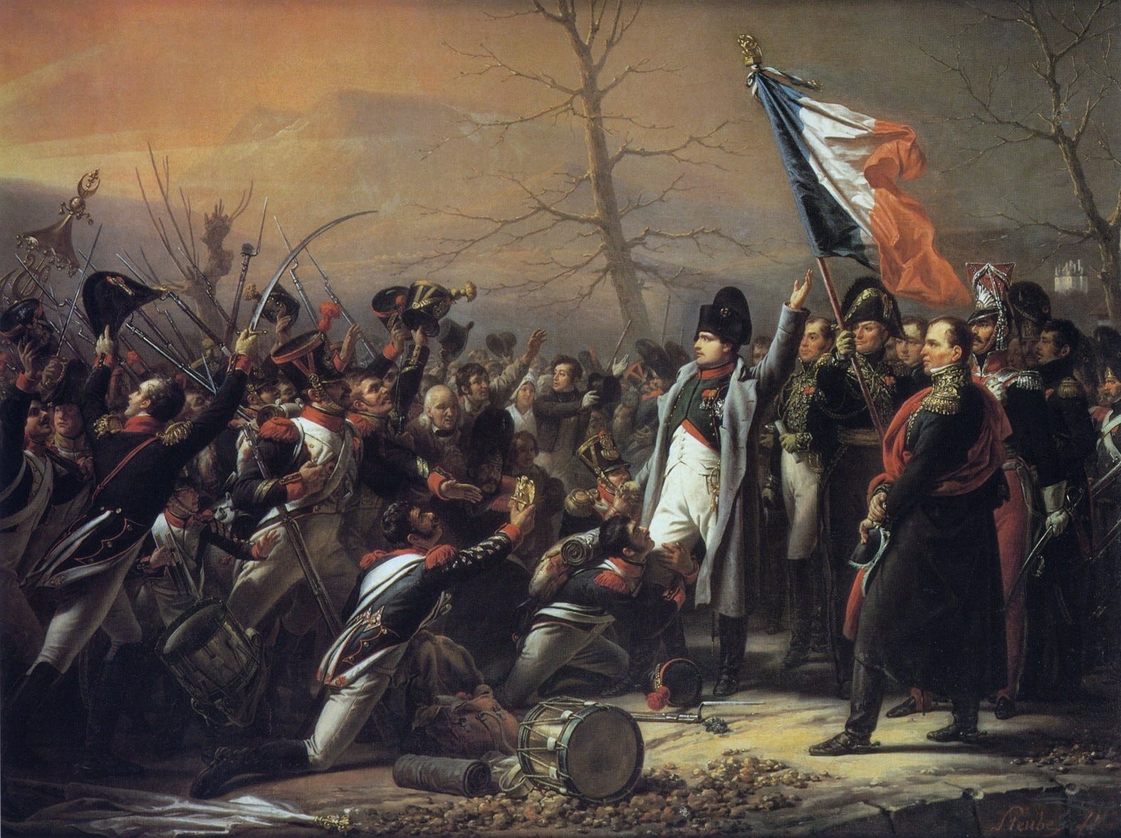 Napoleon faces the soldiers of the Fifth - by LEO CAESARIS