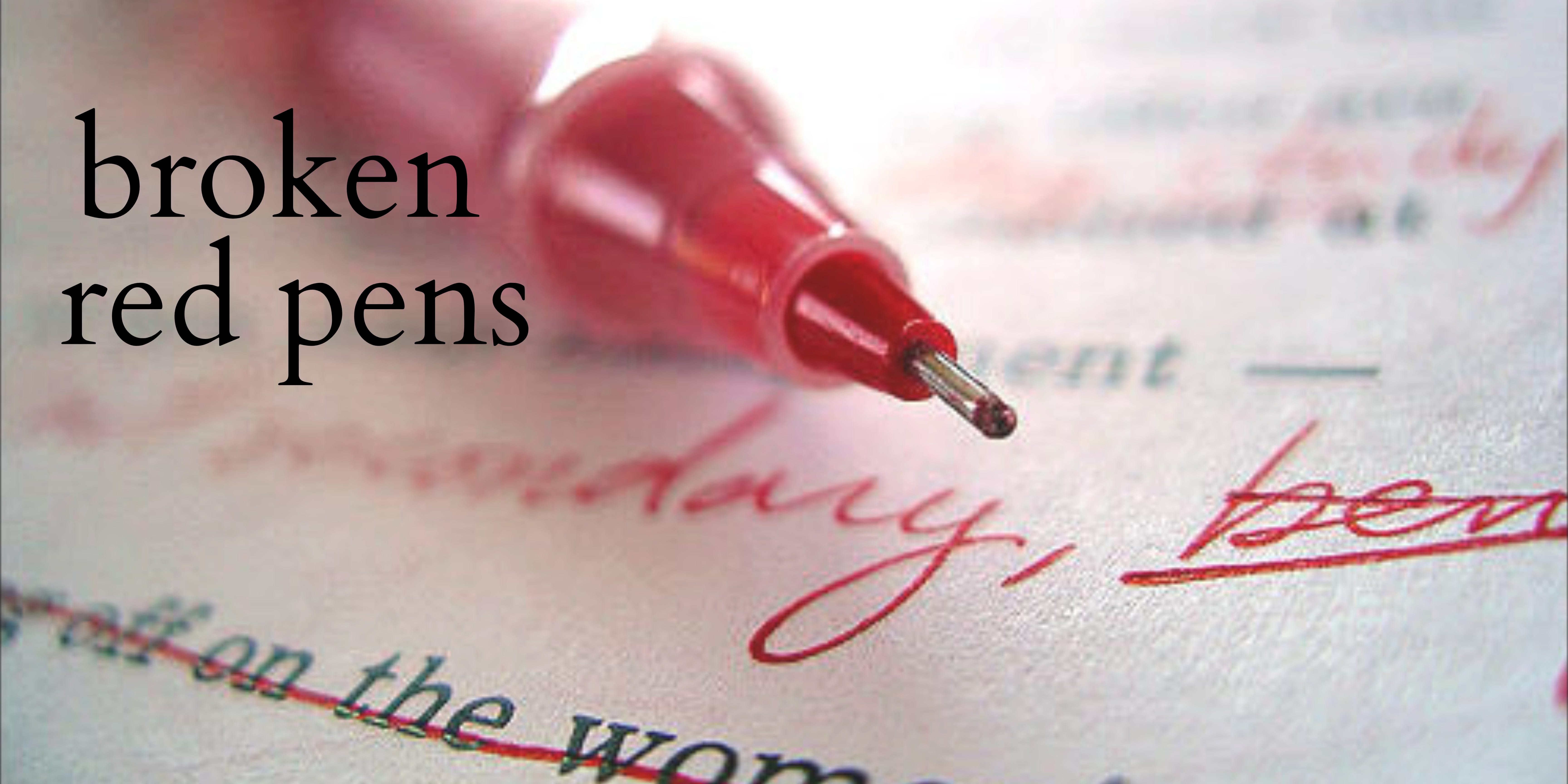 Broken Red Pens - by Elizabeth Berget - Back of the Flock