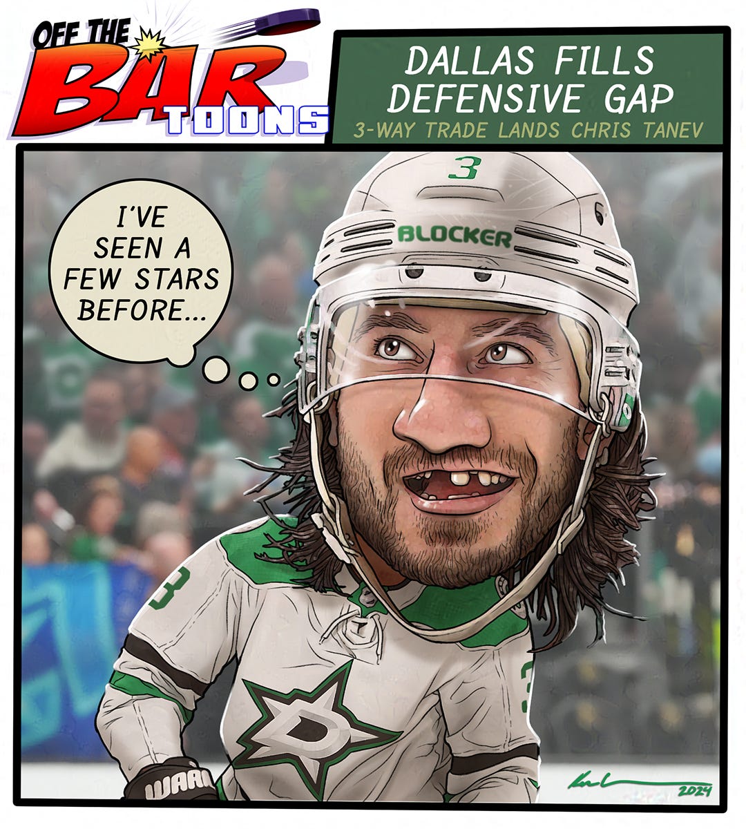 Chris Tanev traded from the Calgary Flames to the Dallas Stars.