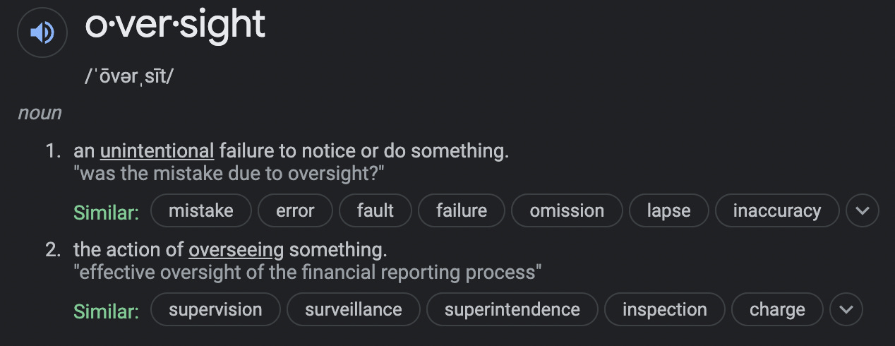 Oversight - by Jeremy L. Amadé Hill Edwards