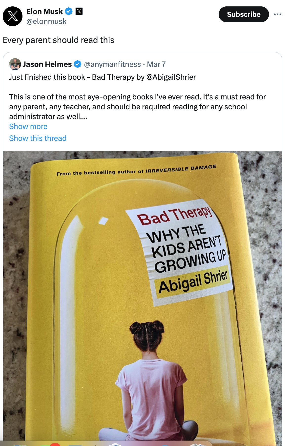 MEDIA BLIZZARD: BAD THERAPY Book Launch - by Abigail Shrier