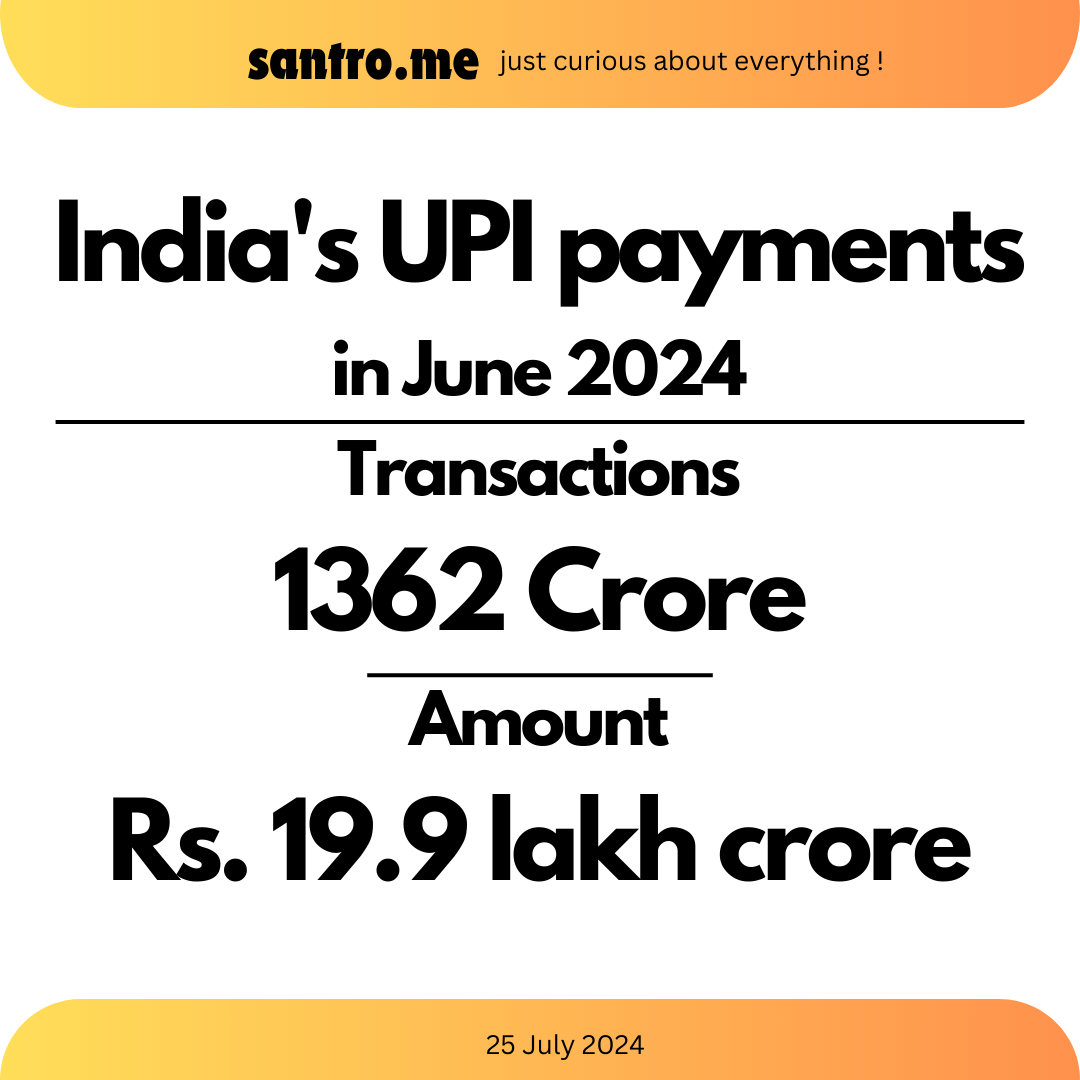 India's UPI payments - June 2024 - Santosh’s Substack