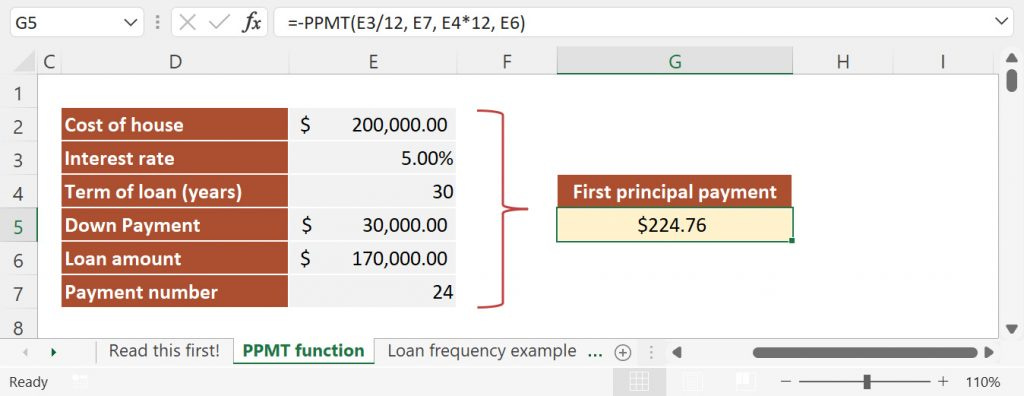 How to use PPMT function in Excel [step by step guide]