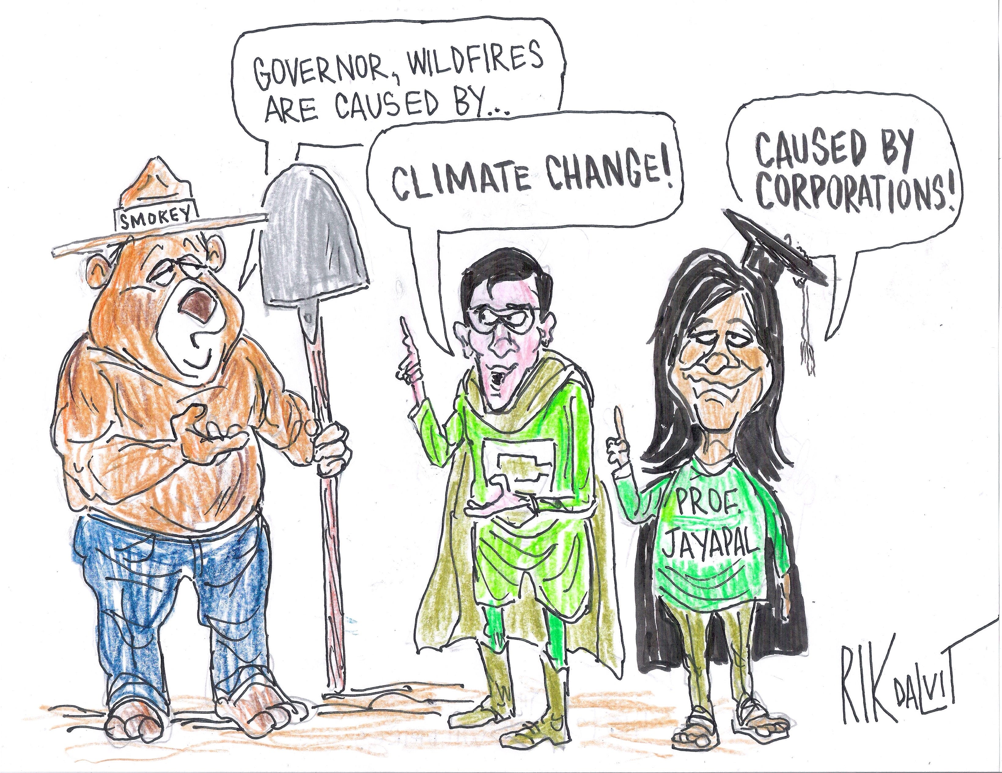 The Cause Of Wildfires - by Rik Dalvit - Rik’s Cartoons