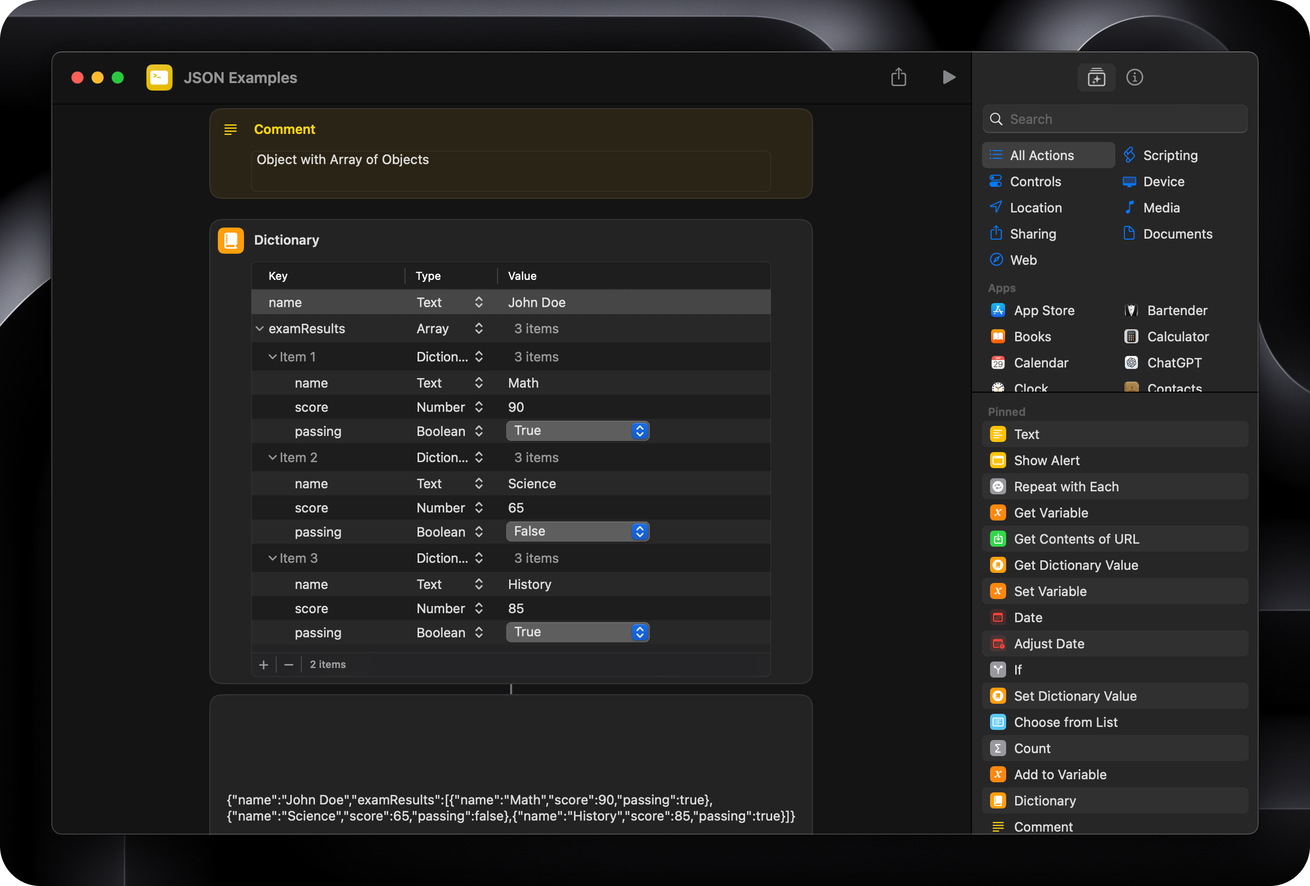 Using JSON Data In Apple Shortcuts - by Alex Sherwood