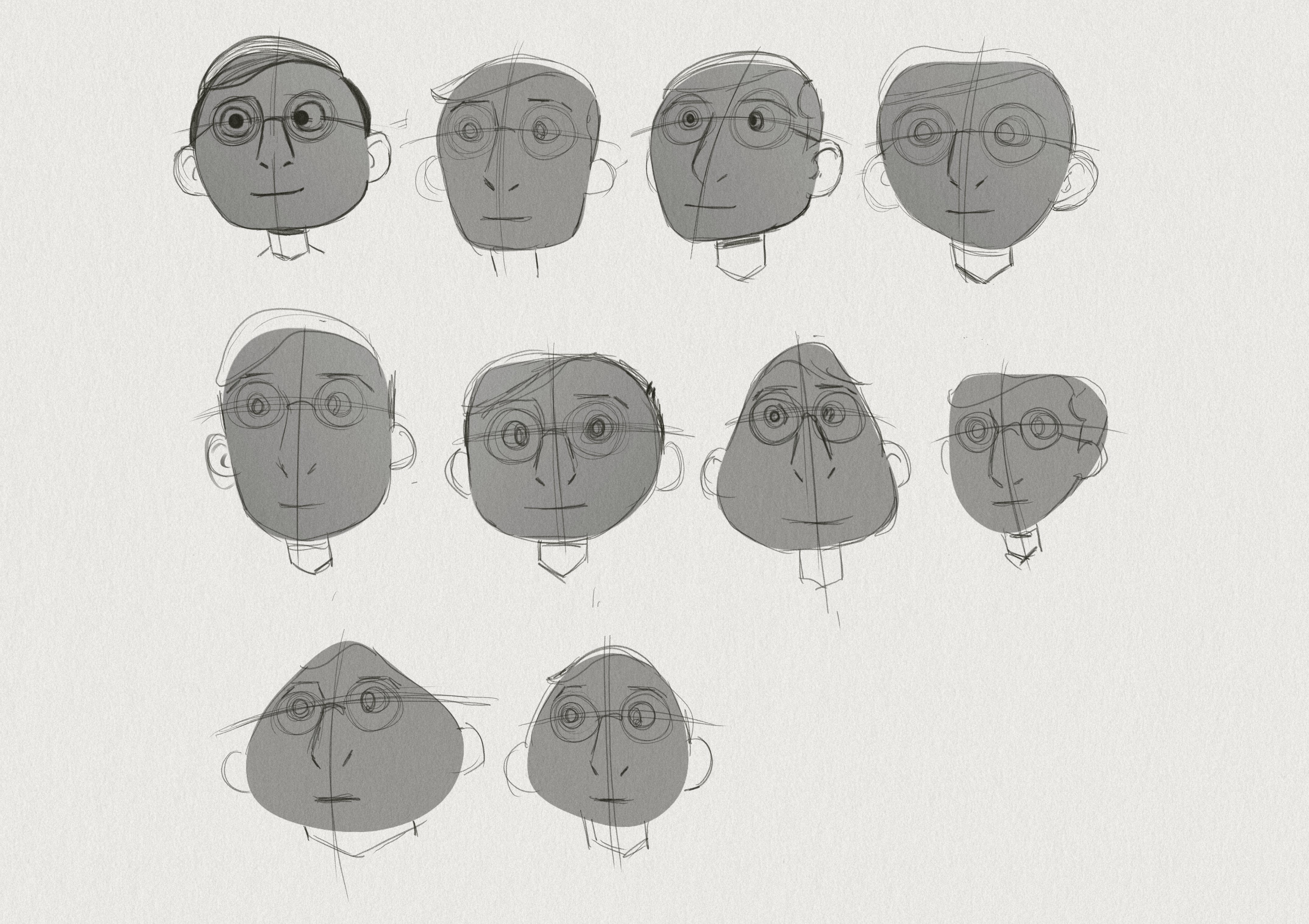 Character Design Movie Crew Pt. 1 - by Elise Crane