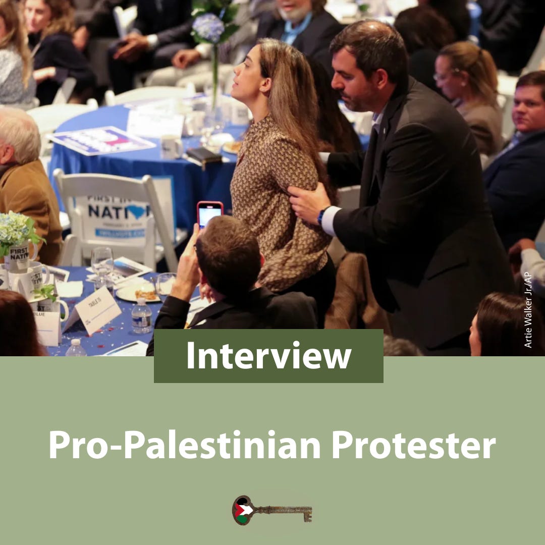 Interview with Pro-Palestinian protester