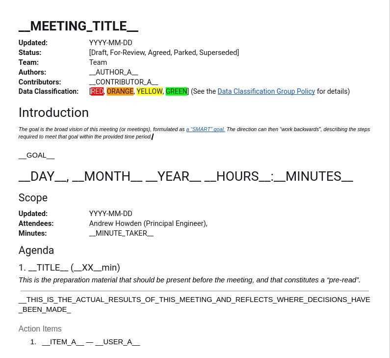 Running an effective meeting - by Andrew howden