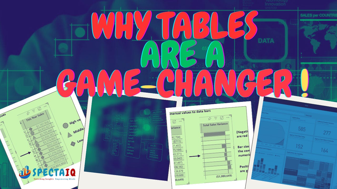 Why Tables are a Game-Changer in Power BI! 📊