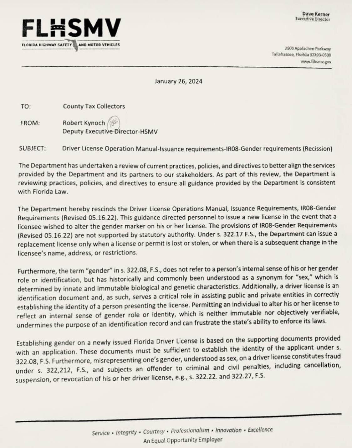 Florida: "Misrepresenting" Gender On Drivers Licenses Is Fraud, Changes ...