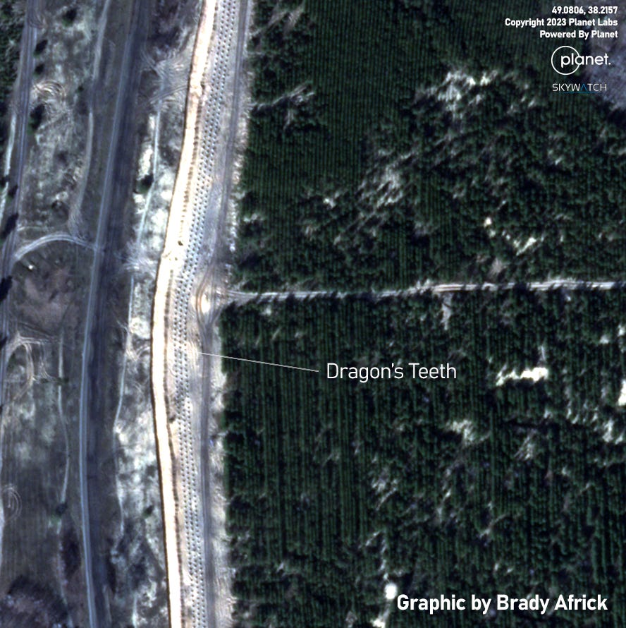 Russian field fortifications in Ukraine