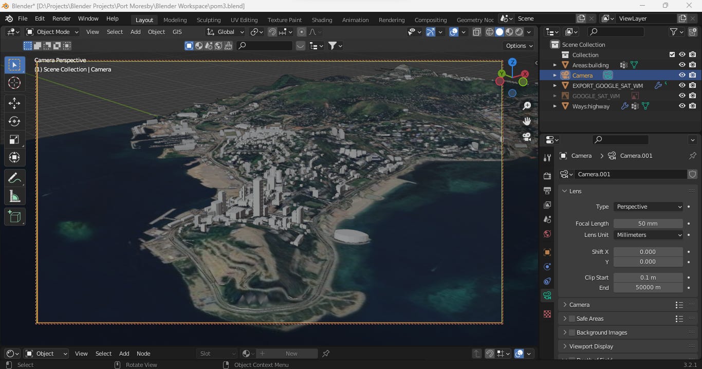 Blender as a gis visualization tool - by Charlie Arua Ikosi