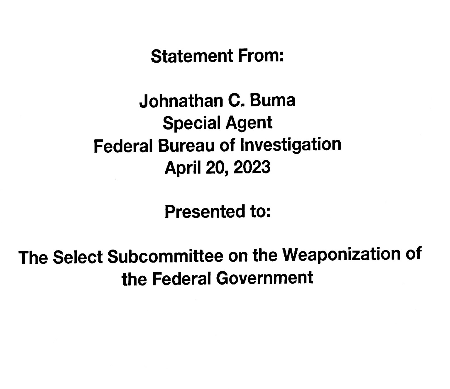EXCLUSIVE: Special Agent Buma's FIRST Memo to Congress About the FBI ...