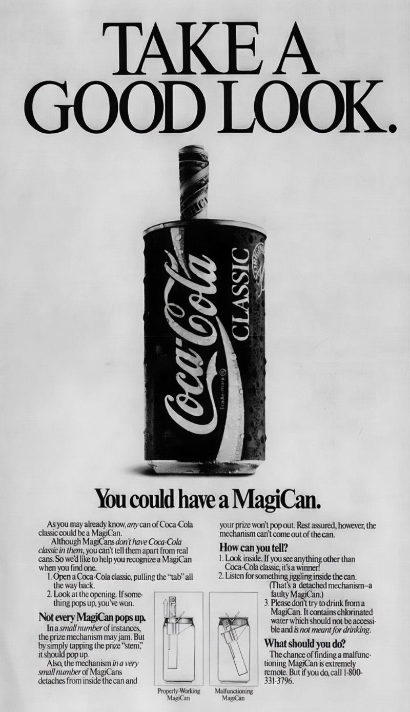 The Coca-Cola MagiCan Contest - The Retroist
