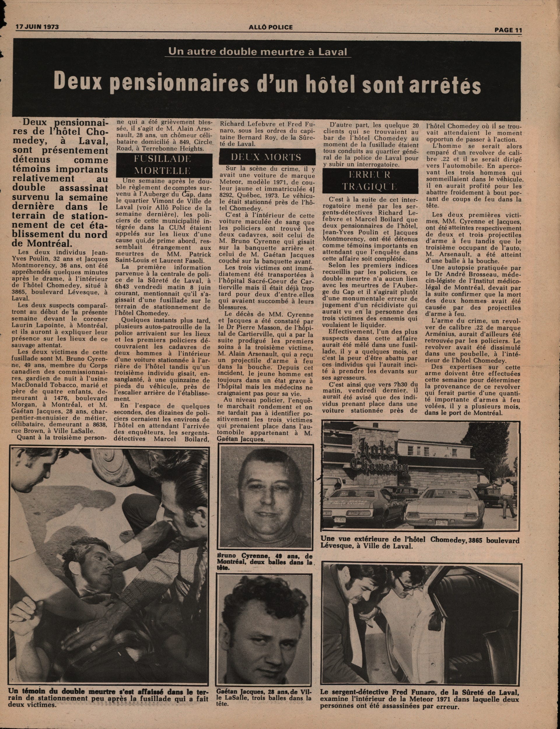 Un autre double meurtre à Laval | Allô Police | Juin 1973