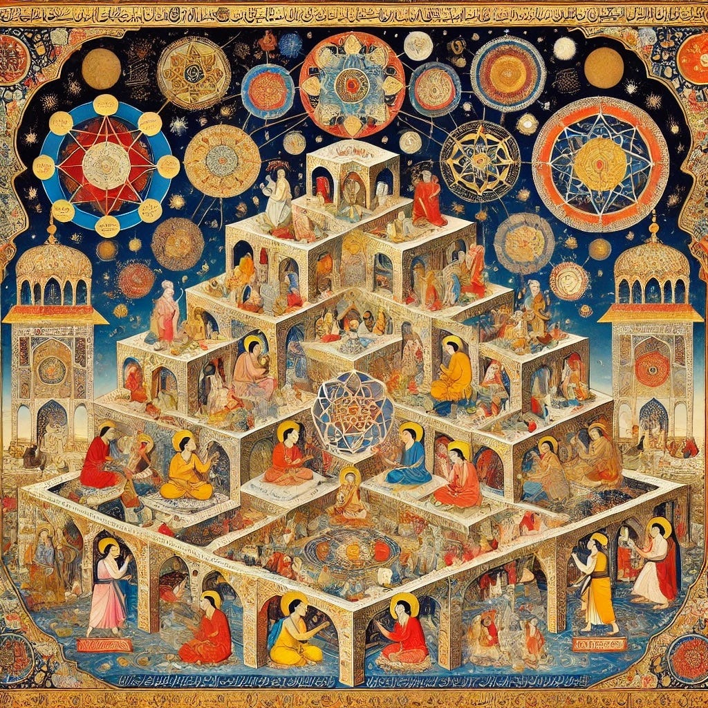 The human representation of the writing of the Divine pen