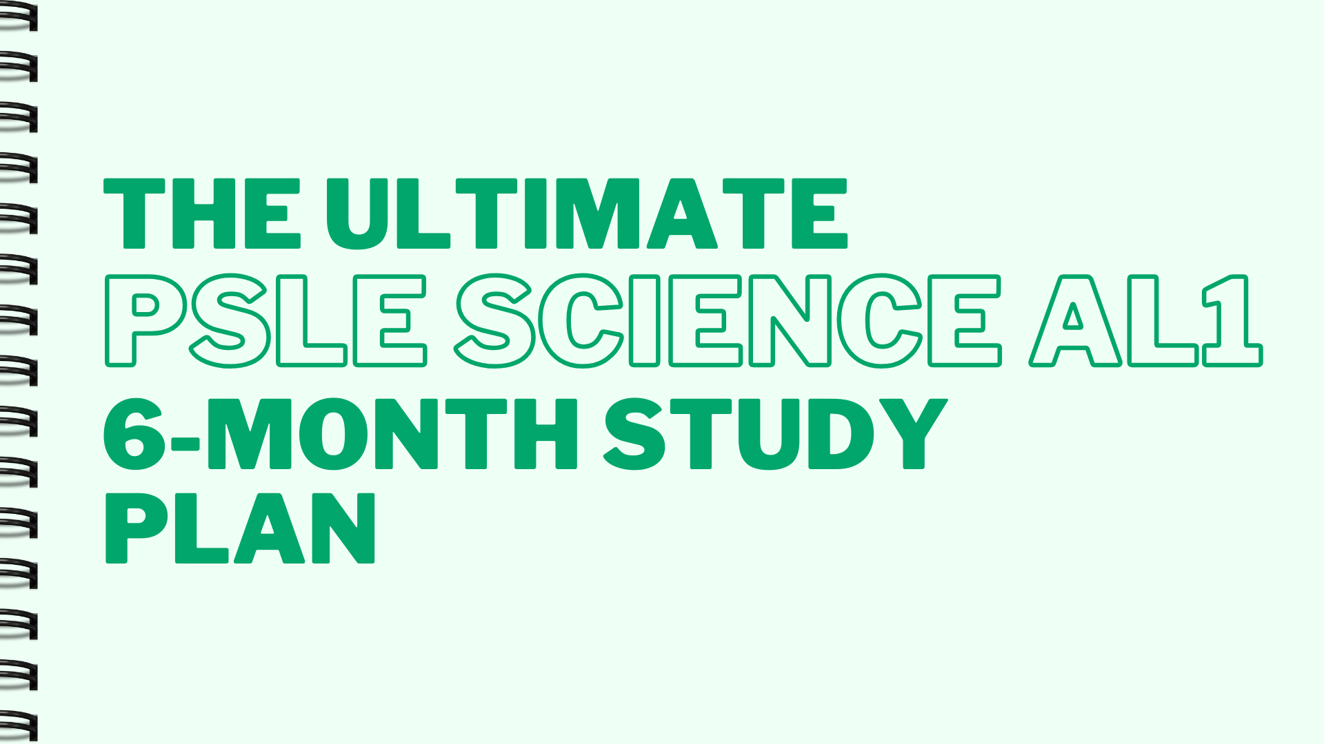 PSLE Science Last 6 Months Study Plan