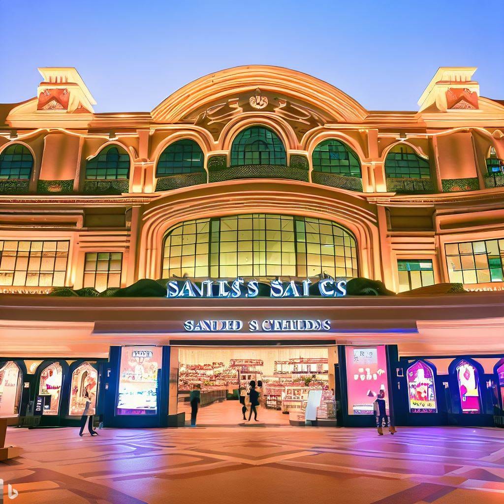 The Super Brand Shopping Mall in Shanghai, the Sands Shoppe Mall in ...