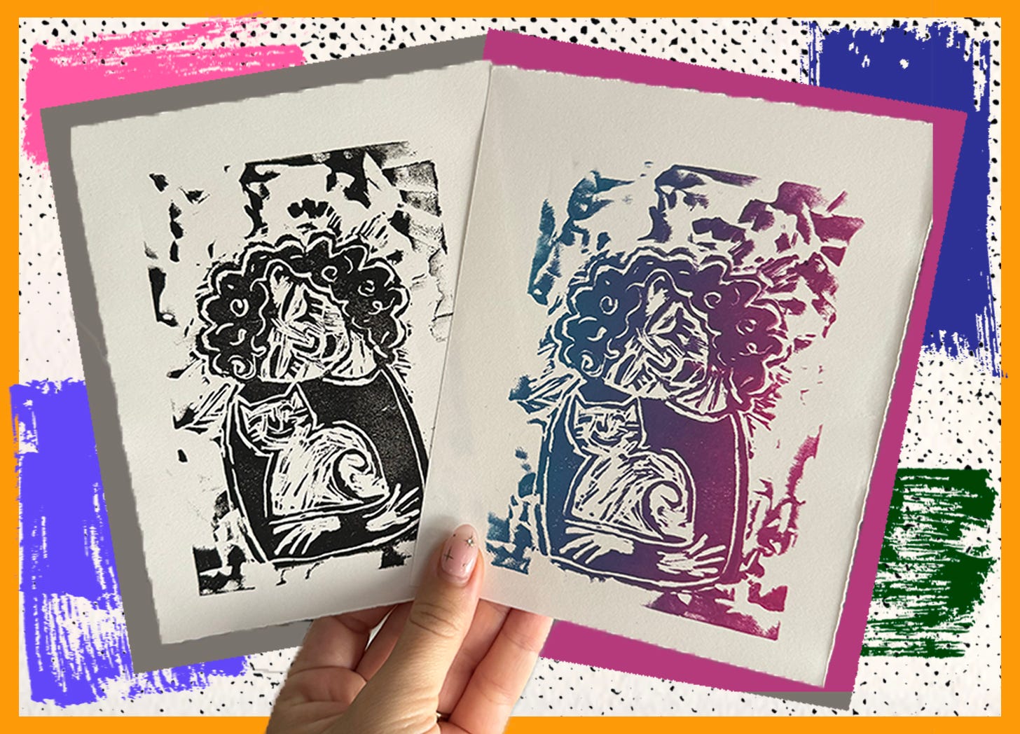 Linocut Printmaking Part II: Try it Yourself - From Tarreyn