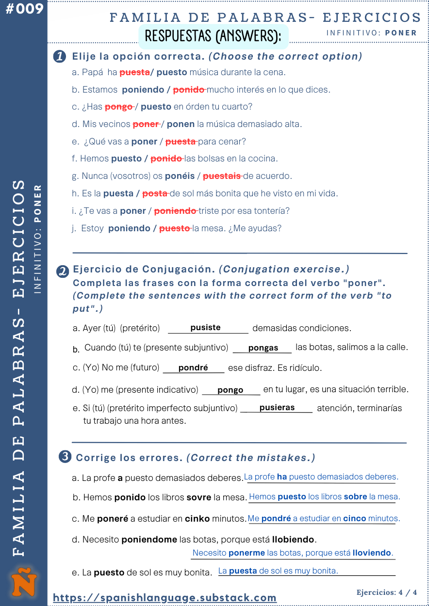 Familia de Palabras (Words Family) (009)