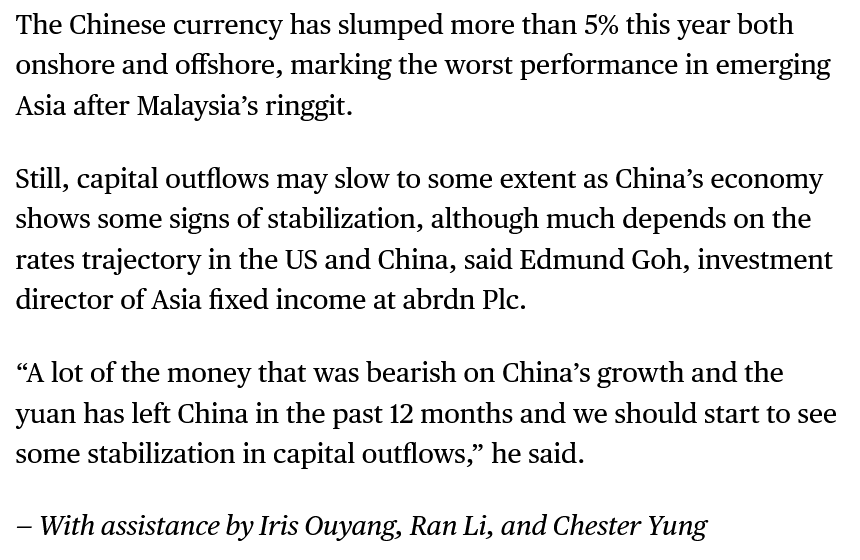 China’s Worst Capital Outflow in Years Spells More Yuan Pressure