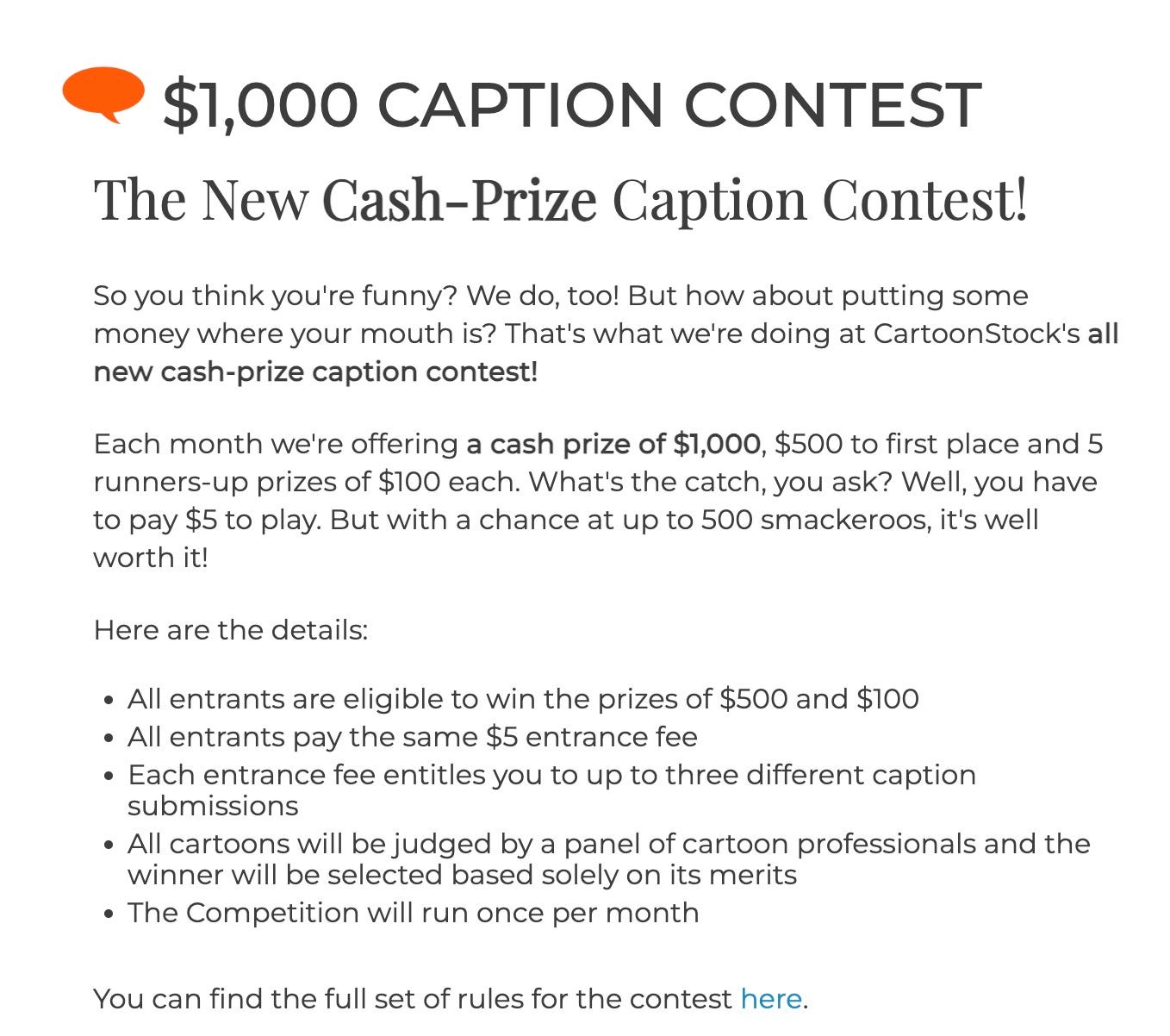 The $1000 CartoonStock Caption Contest - by Jason Chatfield